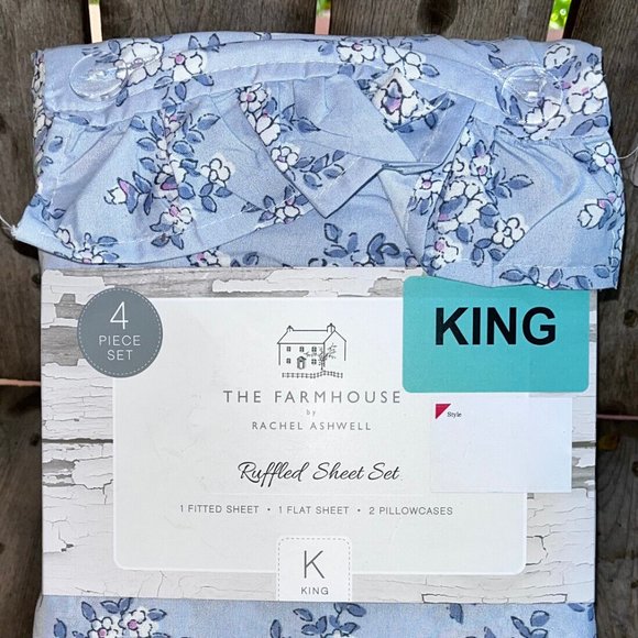FARMHOUSE Shabby Chic | Bedding | Farmhouse Shabby Chic Ruffled Blue ...